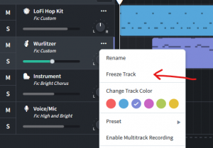 Bandlab Freeze Track - What Is it and How to Use It